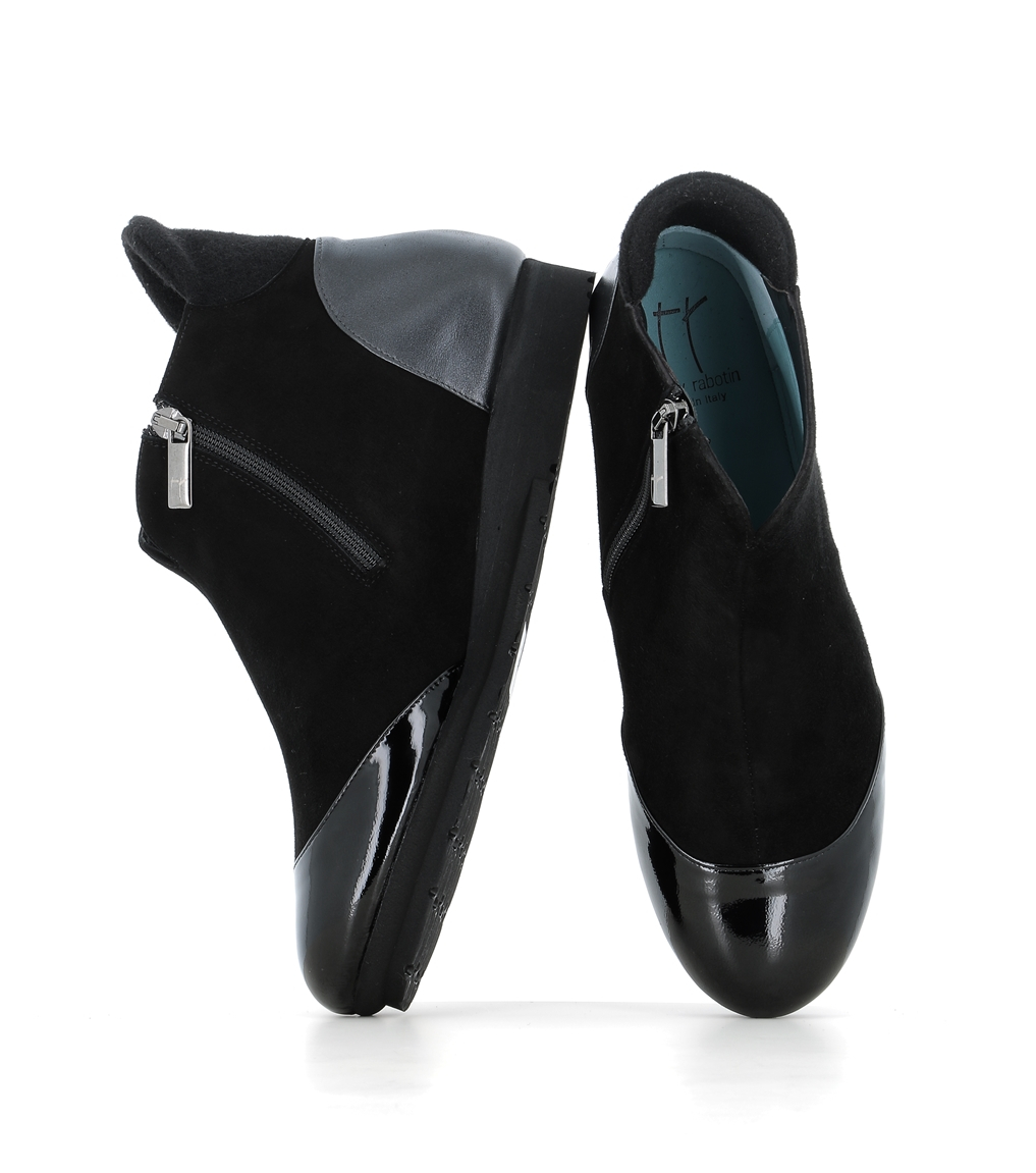 Boots noires élégantes Thierry Rabotin Gemon en cuir souple